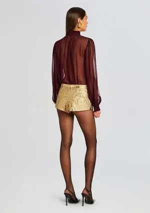 SANS FAFF Metallic Mini Shorts