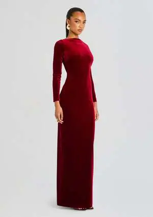 Retrofete Alizee Velvet Gown - Scarlet