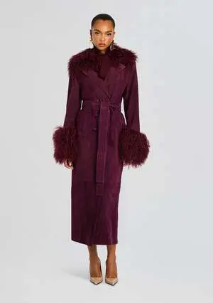 Retrofete Britta Suede Trench Coat