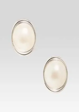 Retrofete Sanaa Earrings - Silver/pearl
