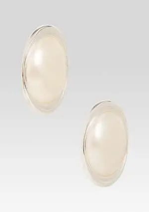 Retrofete Sanaa Earrings - Silver/pearl