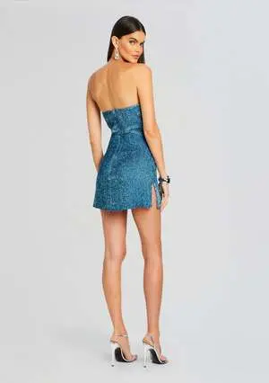 Retrofete Catherine Sequin Mini Dress - Periwinkle