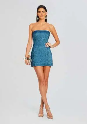 Retrofete Catherine Sequin Mini Dress Periwinkle