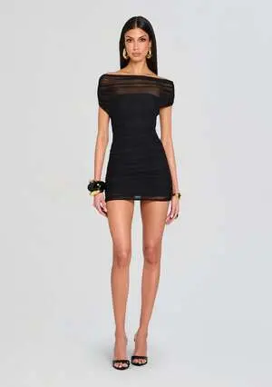 SEROYA Bella Mini Dress - Black