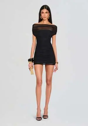 SEROYA Bella Mini Dress - Black