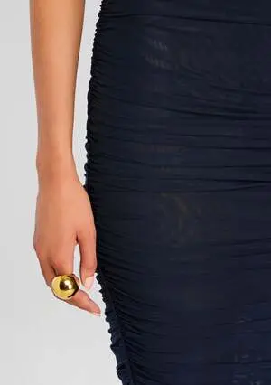SEROYA Ada Midi Skirt - Sapphire