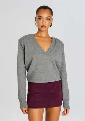SEROYA Sylvie Sweater - Medium Grey