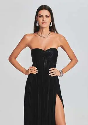 Retrofete Zoa Lamé Dress - Black