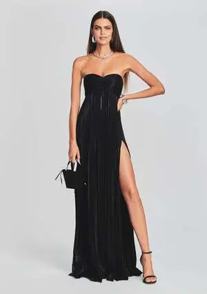 Retrofete Zoa Lamé Dress - Black