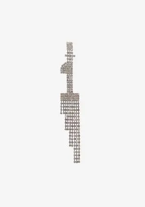 Retrofete Number Rhinestone Earring
