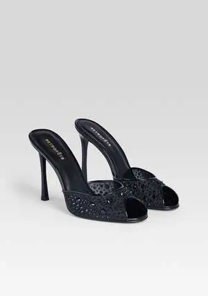 Retrofete Alonia Embellished Sandal - Black/black