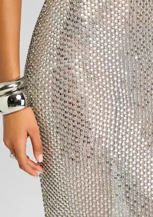 Retrofete Xiomara Sequin Dress - Grey