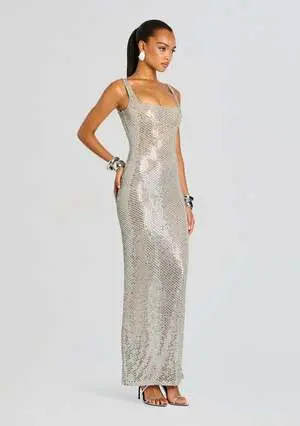 Retrofete Xiomara Sequin Dress - Grey