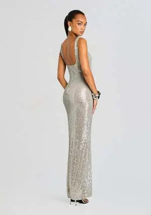 Retrofete Xiomara Sequin Dress - Grey