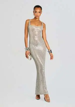 Retrofete Xiomara Sequin Dress - Grey