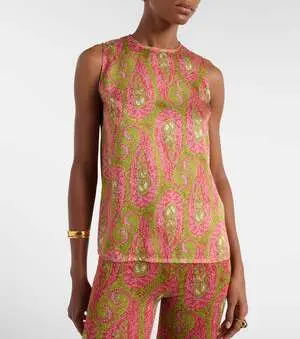 Etro Semi-sheer Jacquard Blouse