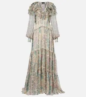 Etro Printed Silk Maxi Dress