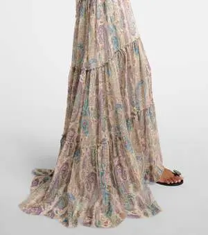 Etro Printed Silk Maxi Dress