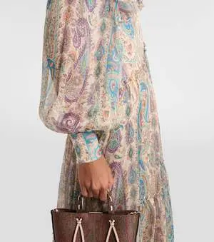 Etro Printed Silk Maxi Dress