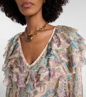 Etro Printed Silk Maxi Dress