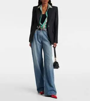 Versace Mid-rise Wide-leg Jeans