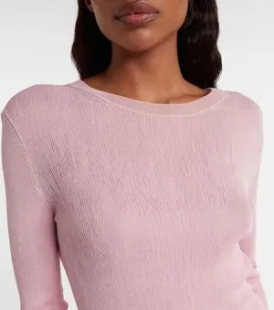 Khaite Mosi Knitted Silk Top - Pink