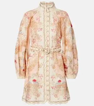 Zimmermann Daylight Printed Linen Minidress