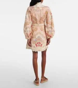 Zimmermann Daylight Printed Linen Minidress