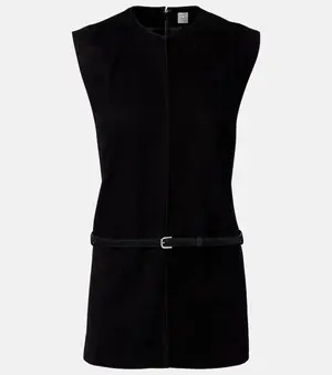 TOTEME Belted Suede Minidress