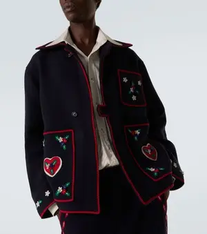 BODE Carroll Embroidered Wool Jacket