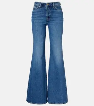 7 For All Mankind Retro Flare Mid-rise Jeans - Blue