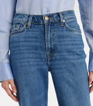 7 For All Mankind Retro Flare Mid-rise Jeans - Blue