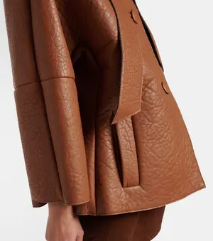 Prada Scarf-detail Lamb Leather Jacket