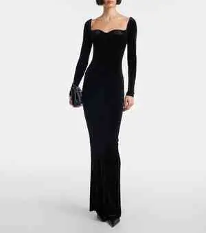 Balenciaga Velvet Gown - Black