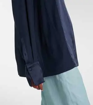 JOSEPH Silk Satin Shirt - Blue