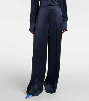 JOSEPH Silk Satin Wide-leg Pants