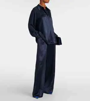 JOSEPH Silk Satin Wide-leg Pants