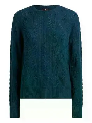 Etro Cable-knit Wool Sweater - Blue