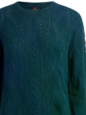 Etro Cable-knit Wool Sweater - Blue