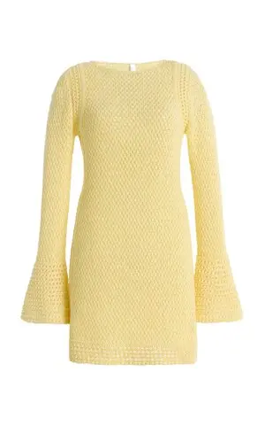 Significant Other Exclusive Oakleigh Crocheted Mini Dress - Yellow