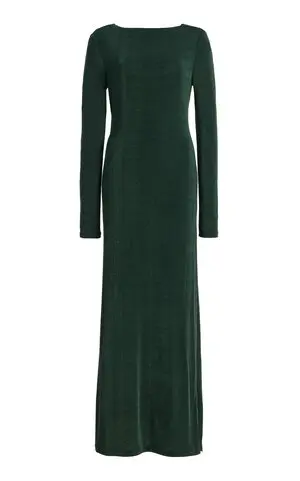 Significant Other Luna Long Sleeve Jersey Maxi Dress - Green
