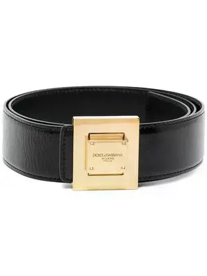 Dolce & Gabbana Square Buckle Belt - Black