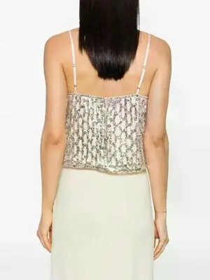 FORTE_FORTE Sequin-embellished Sleeveless Top