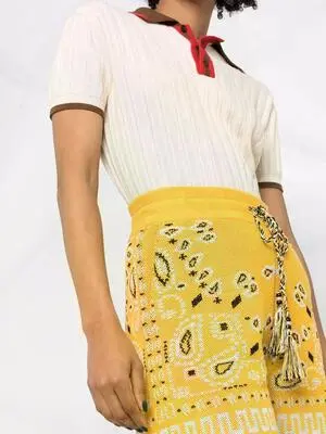 Alanui Bandana-print Shorts - Yellow