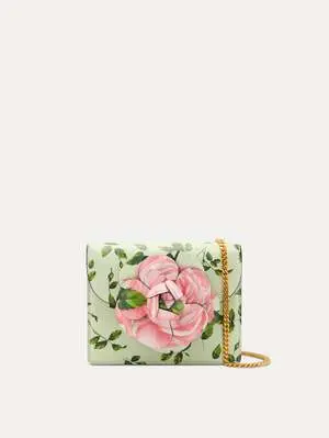 Oscar De La Renta English Rose Printed Mini Tro Bag - Green