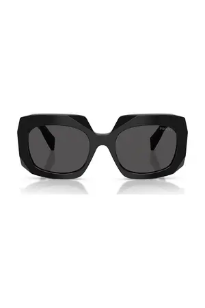 Prada Full Rim Square Frame Sunglasses - Black