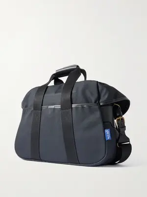 BLEU DE CHAUFFE Leather And Webbing-trimmed Canvas Weekend Bag
