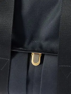 BLEU DE CHAUFFE Leather And Webbing-trimmed Canvas Weekend Bag
