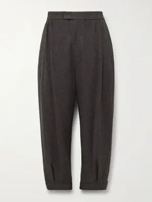 AMOMENTO Tapered Wool Trousers