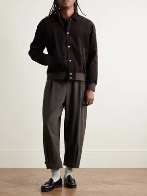 AMOMENTO Tapered Wool Trousers